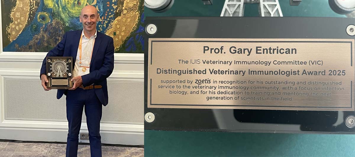 Professor Gary Entrican receives Distinguished Veterinary Immunologist ...